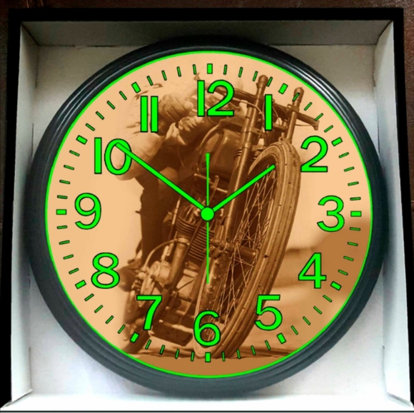 Wall Decor | Retro Harleydavidson Bsa Triumph Glow In The Dark Wall ...